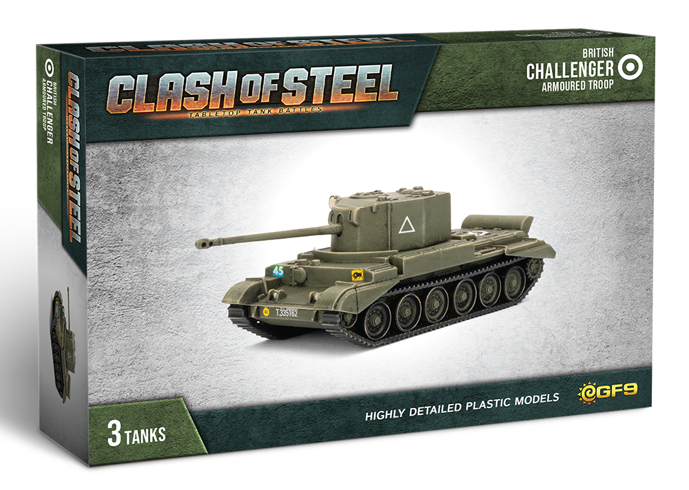 Clash of Steel - CSB05 - Challenger Armoured Troop (x3 Plastic) – Stone Monkey