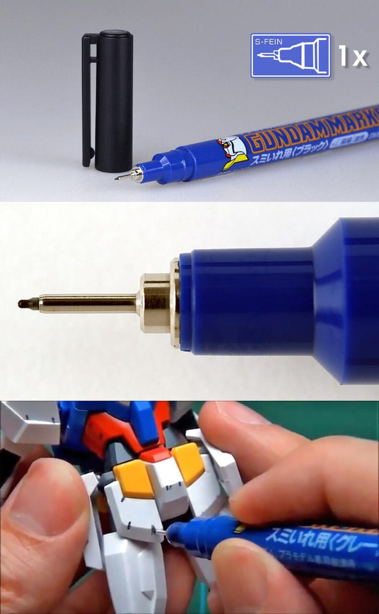 Mr Hobby - GM01 - Gundam Marker - Ultra Thin Pen Point for Panel Linin ...