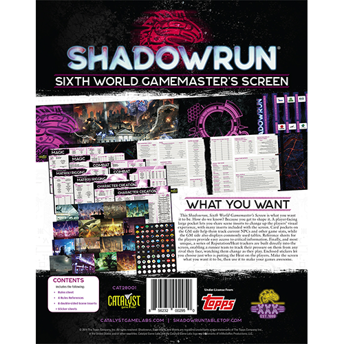 Shadowrun - RPG 6th Edition - Sixth World Gamemaster Screen – Stone Monkey