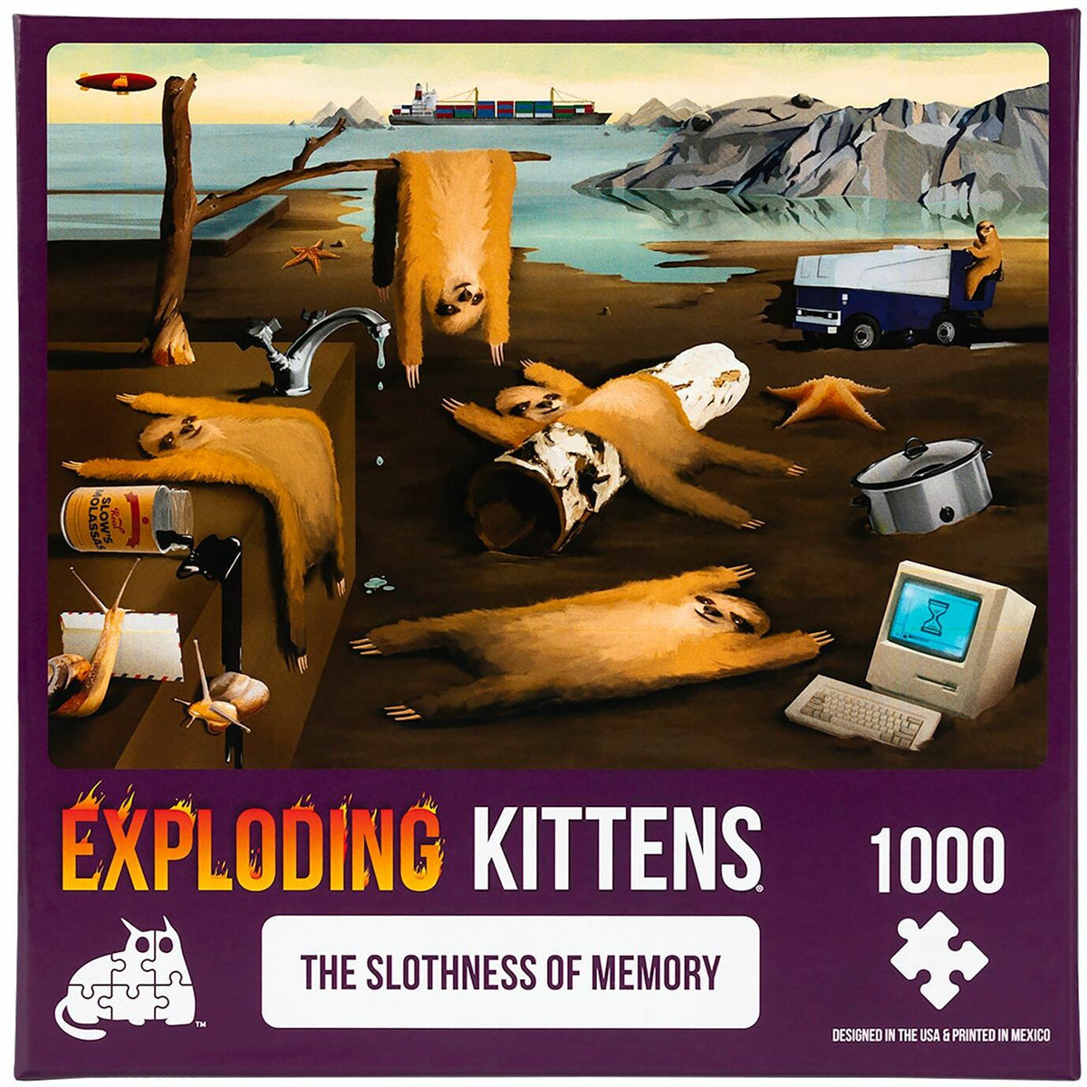 Exploding Kittens Puzzle The Slothness of Memory 1,000 pieces – Stone ...