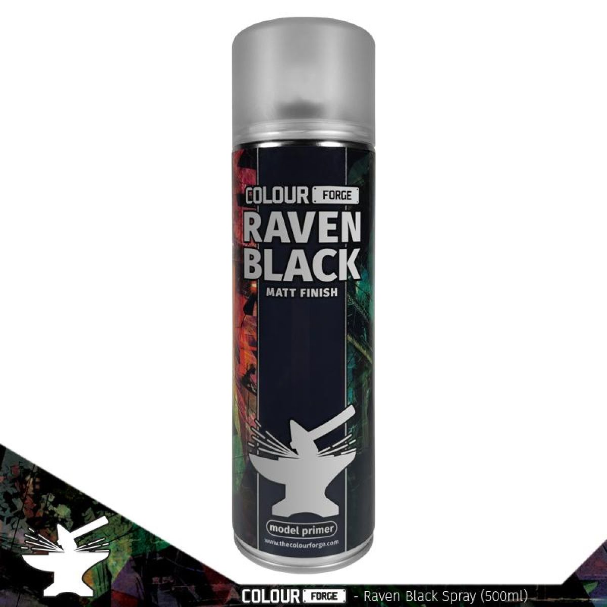 Colour Forge - TCF-SPR-027 - Aerosol Spray Primer - Raven Black 500ml ...