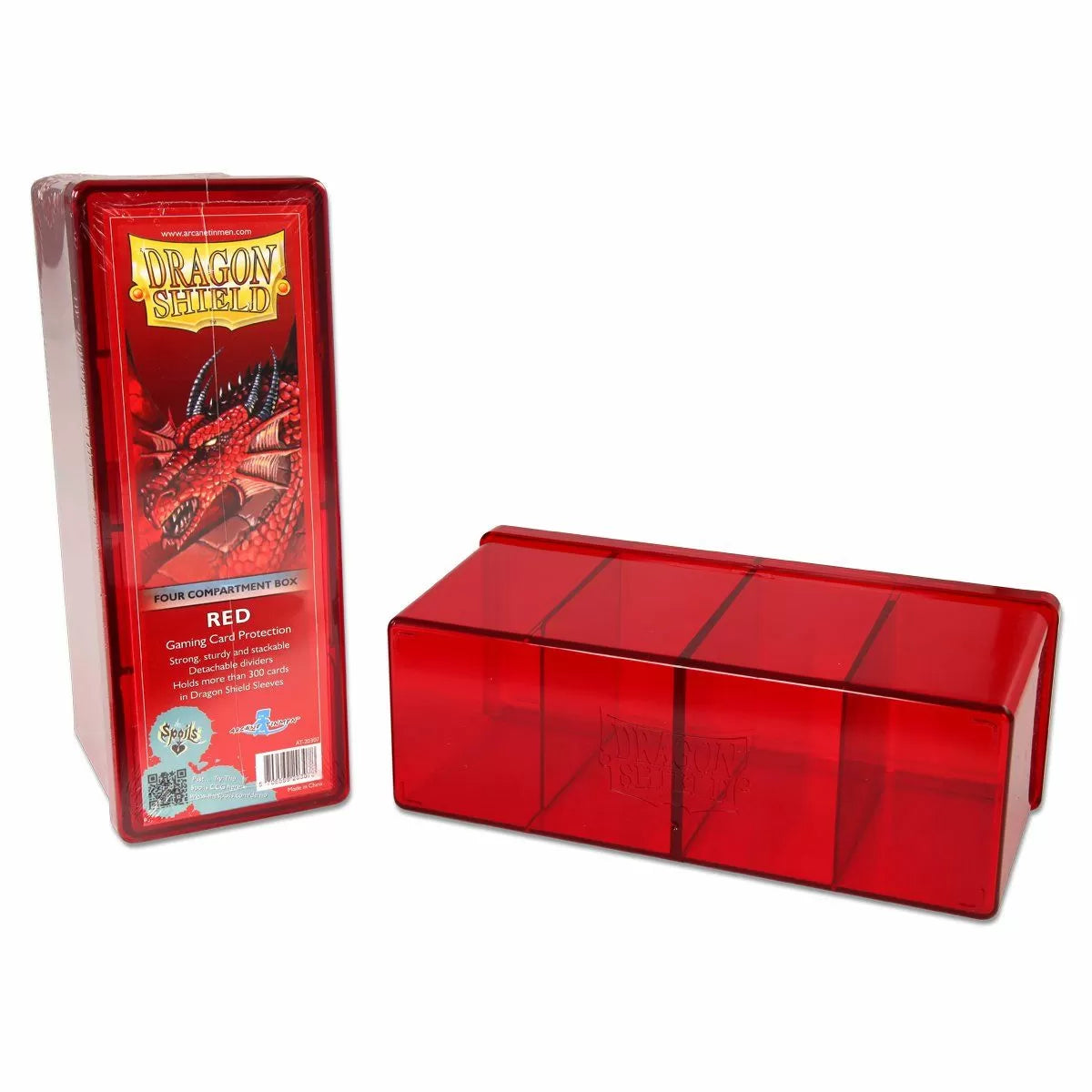 Dragon Shield - Storage Box - Four Compartments - Red – Stone Monkey
