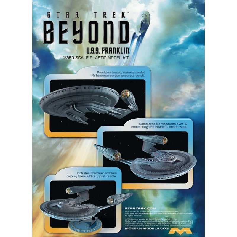 Moebius 1/350 Star Trek Beyond USS Franklin Plastic Model Kit – Stone ...