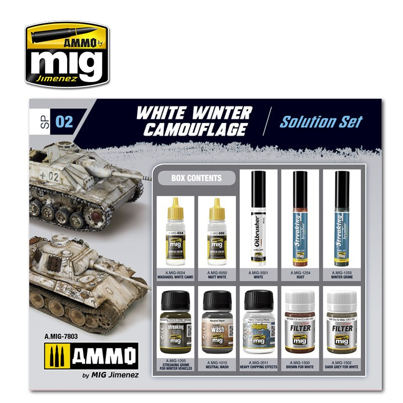 Ammo by MIG Super Pack White Winter Camouflage Solutions Pack – Stone ...